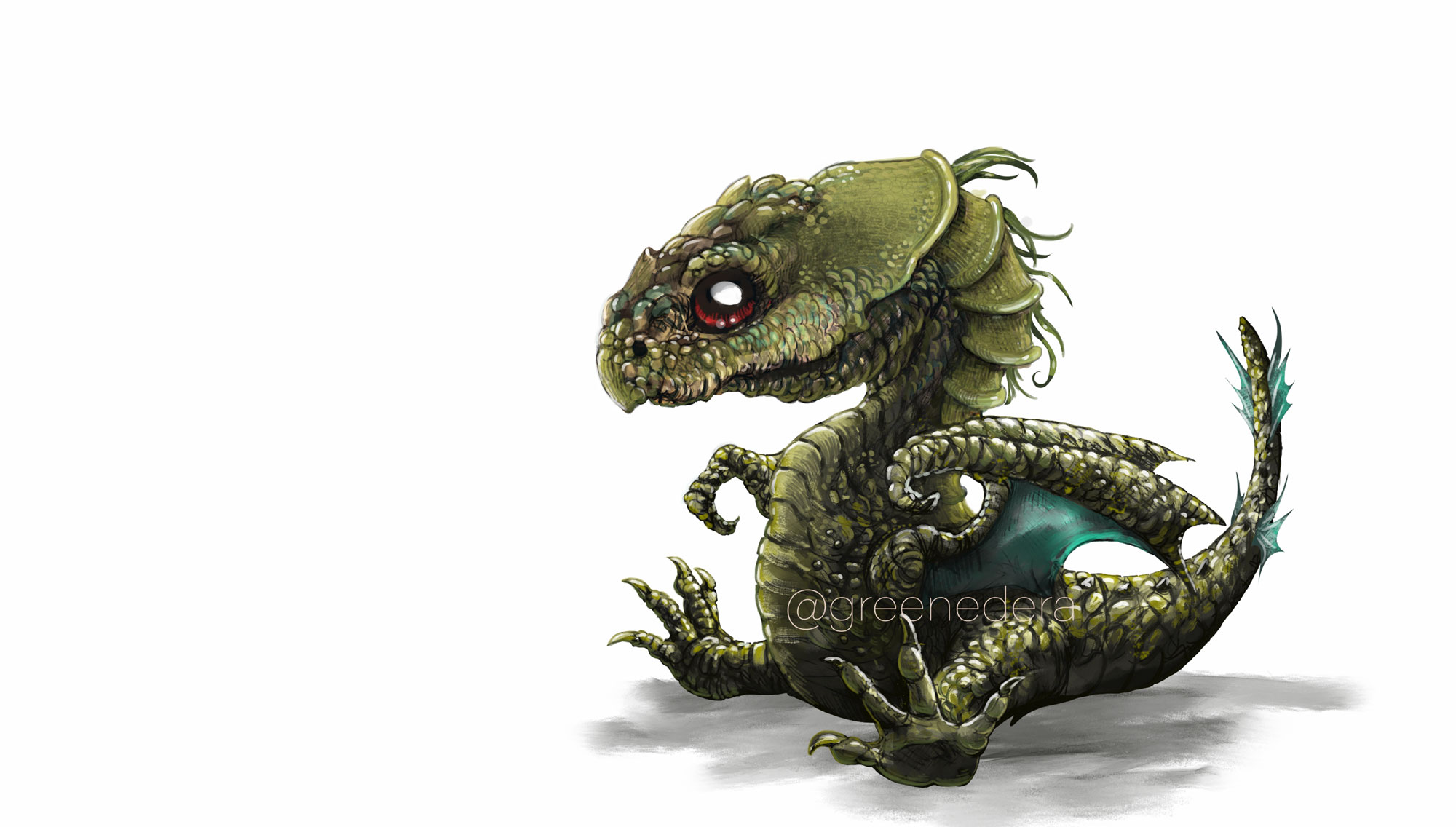 Baby swamp dragon – Greenedera art