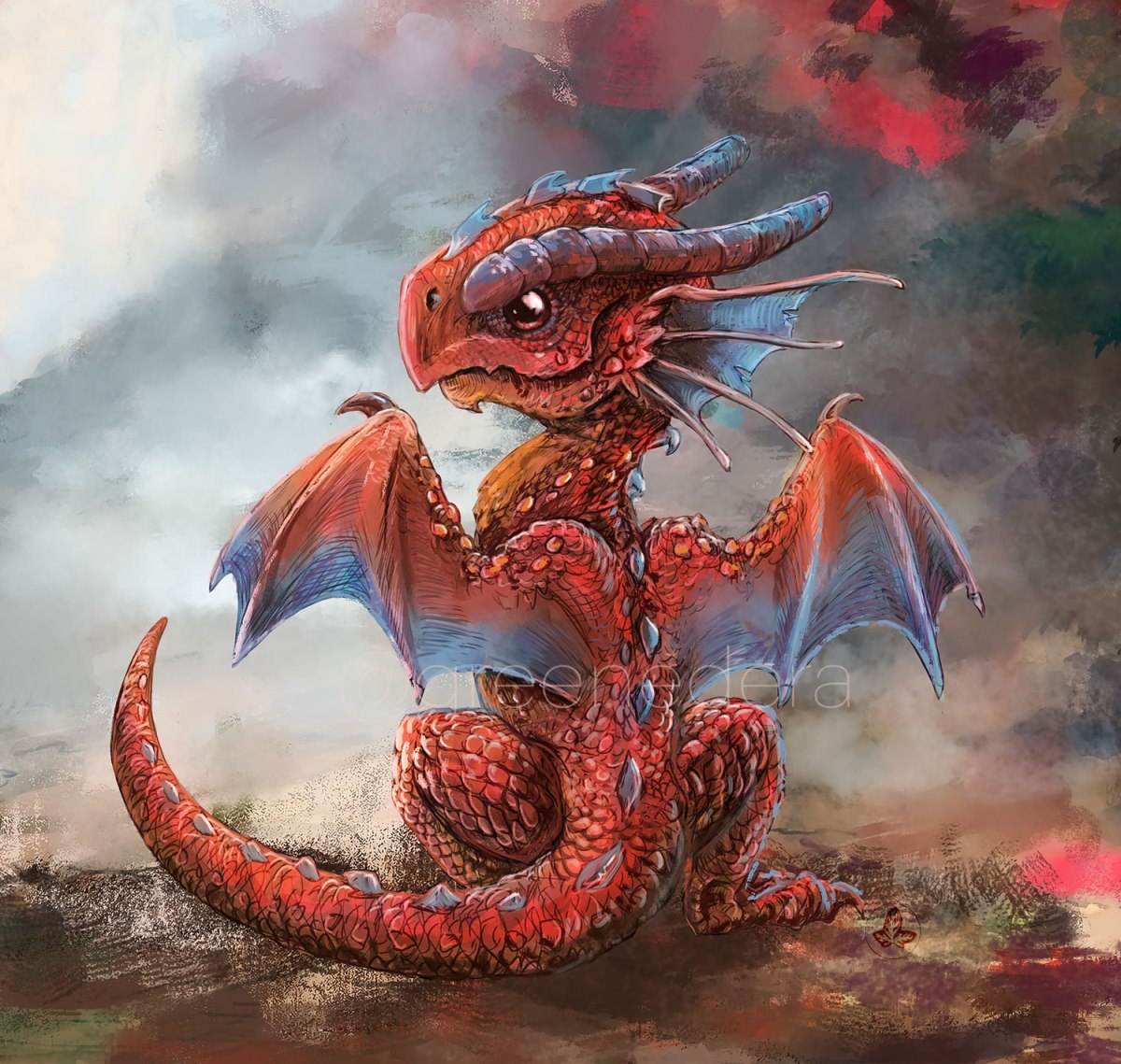 Little volcano – Dragon – Greenedera art