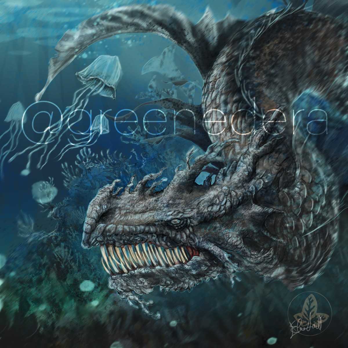 The coral wyrm – dragon – Greenedera art