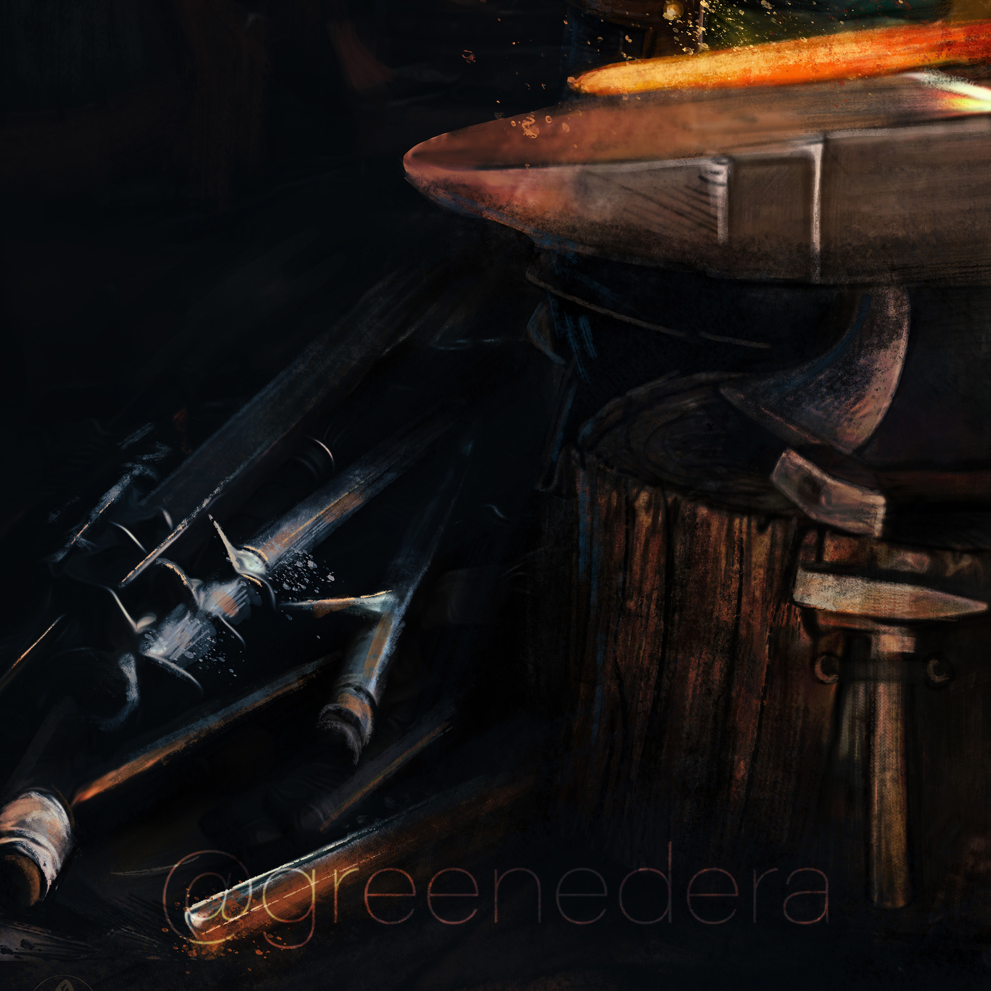 The Dwarven smith – Dragonlance Nexus – Greenedera art