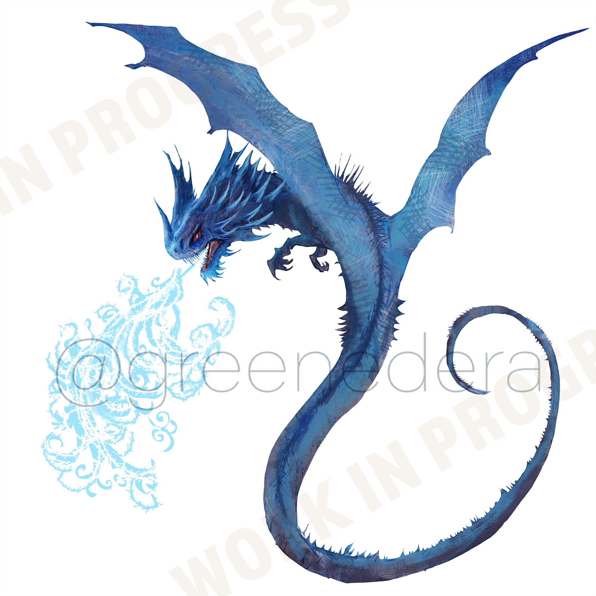 Spitfrost dragon – Greenedera art