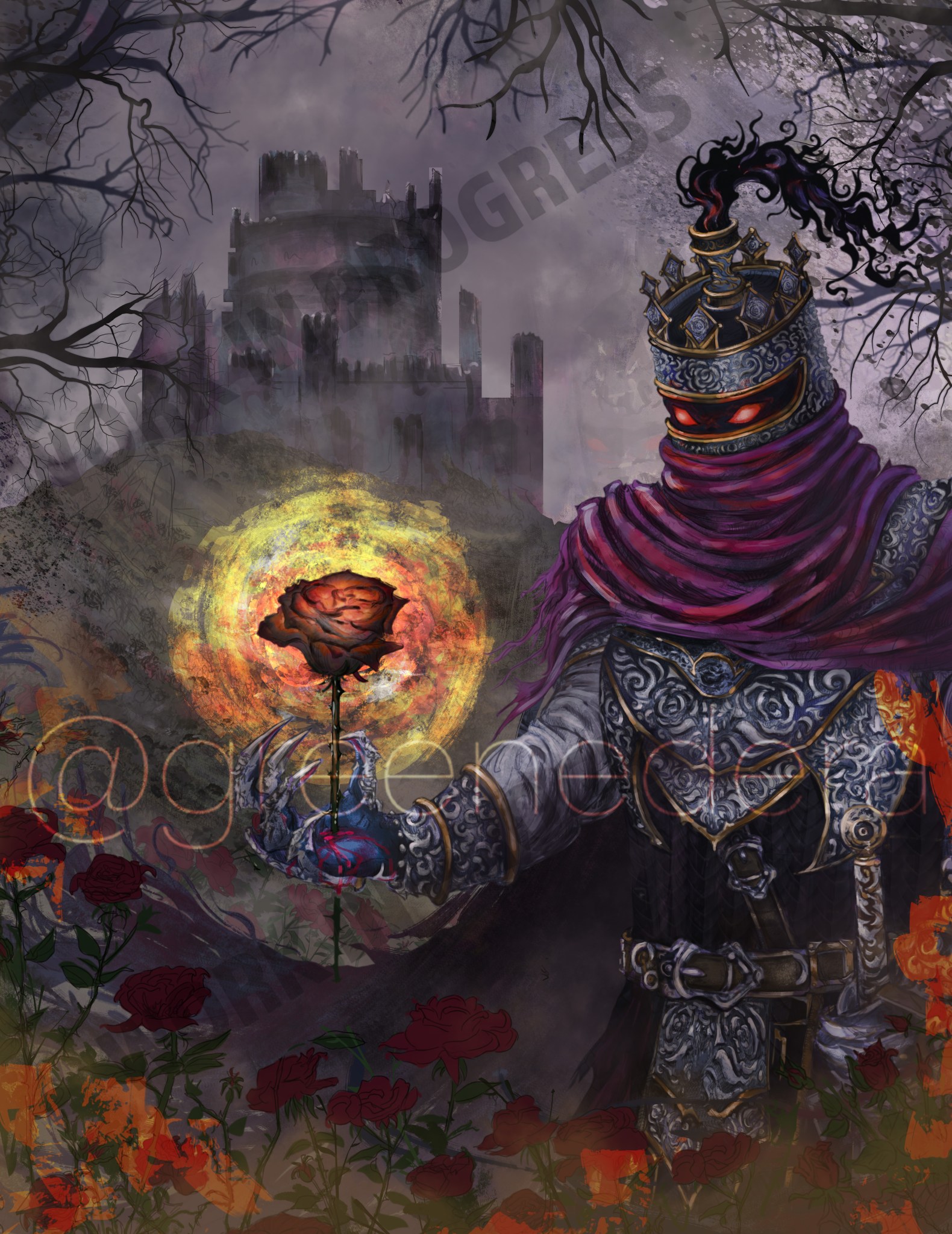 Lord Soth, shadow of the black rose – Dragonlance nexus – Greenedera art