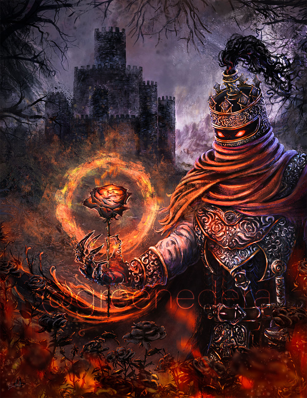 Lord Soth, shadow of the black rose – Dragonlance nexus – Greenedera art