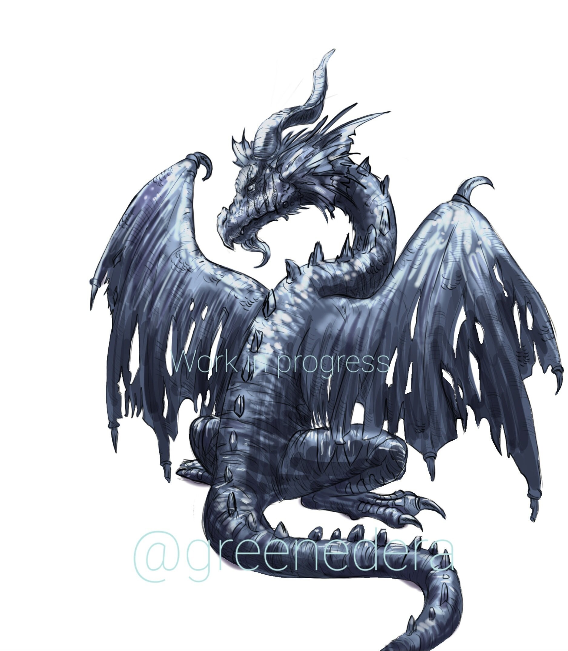 Injured – Dragon – Greenedera art