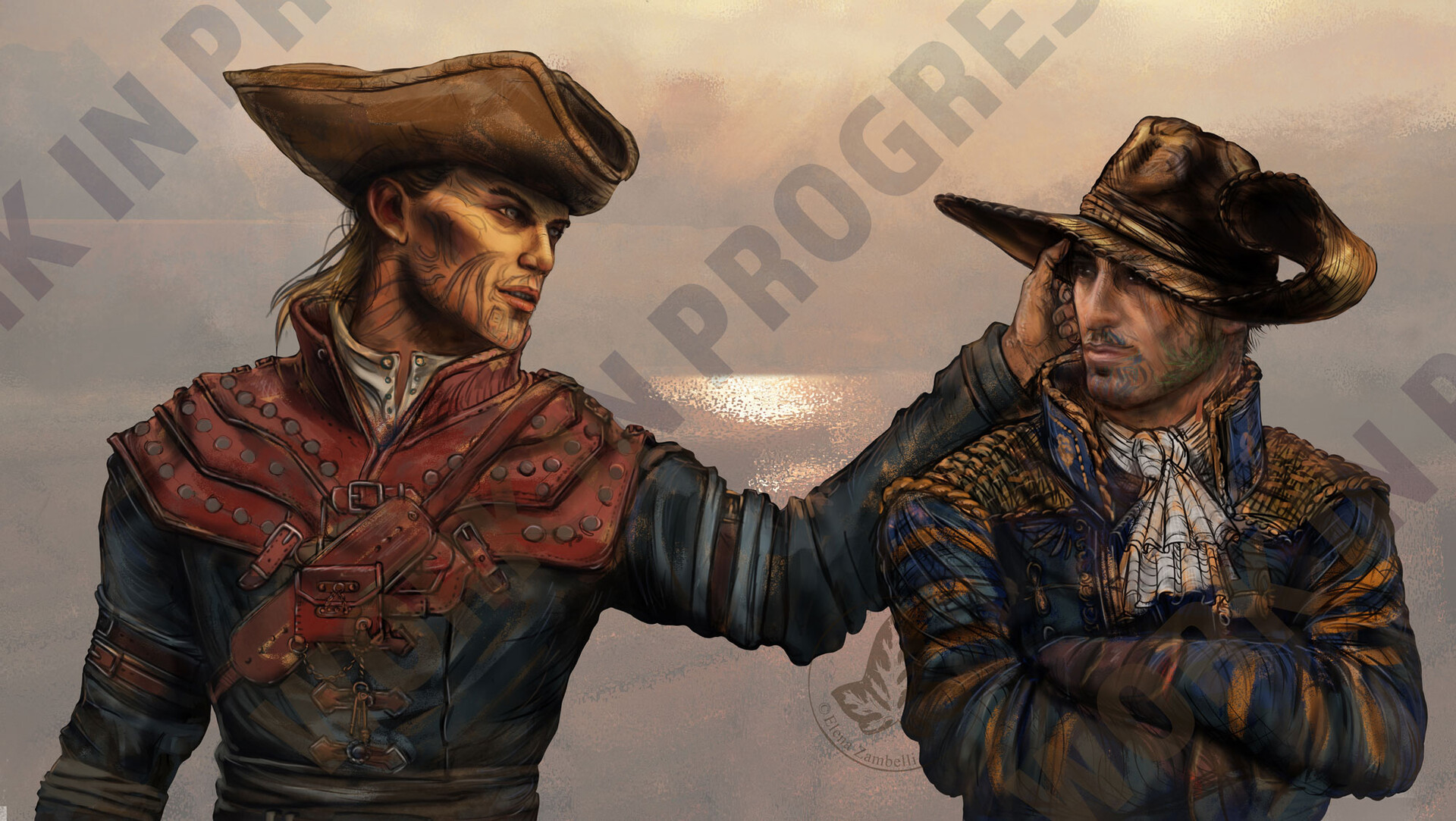 Vasco and Alex De Sardet – Tempest – GreedFall fanart – Greenedera art
