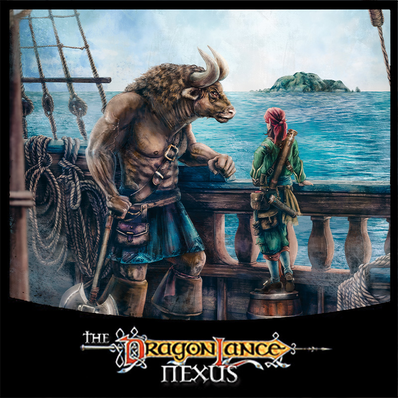 Kaz the minotaur – Dragonlance Nexus – Greenedera art