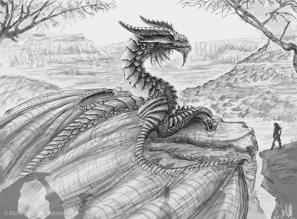 Sithtillaxx – the ancient copper dragon – Greenedera art