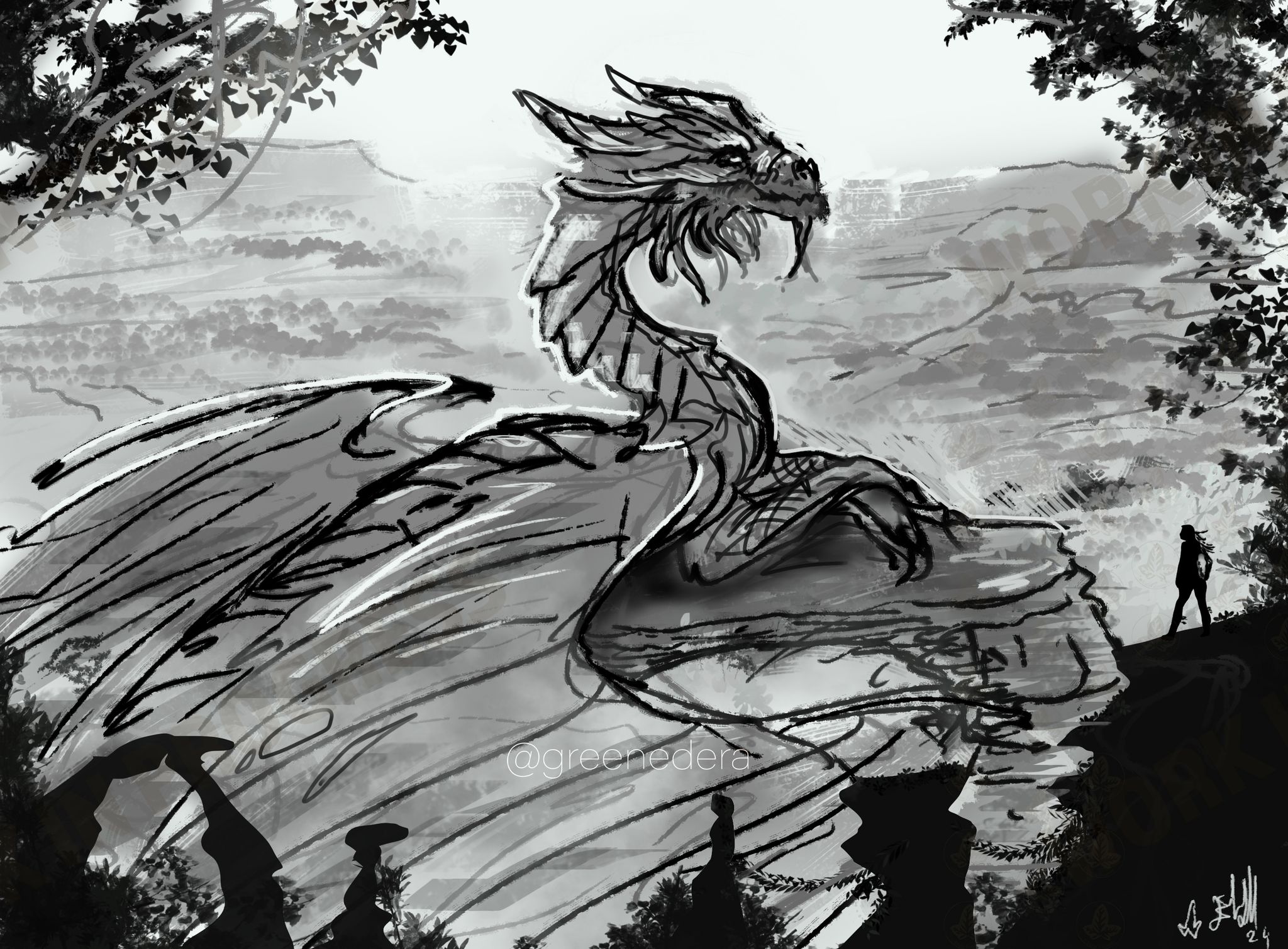Sithtillaxx – the ancient copper dragon – Greenedera art