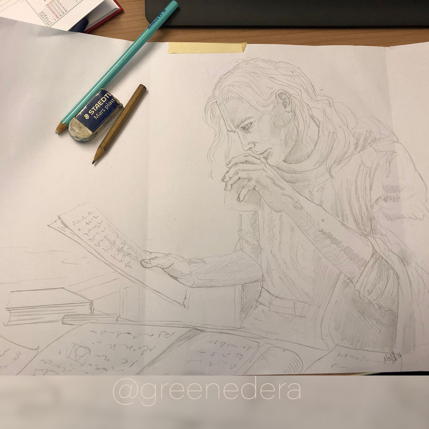 Raistlin – tea and books – Greenedera art